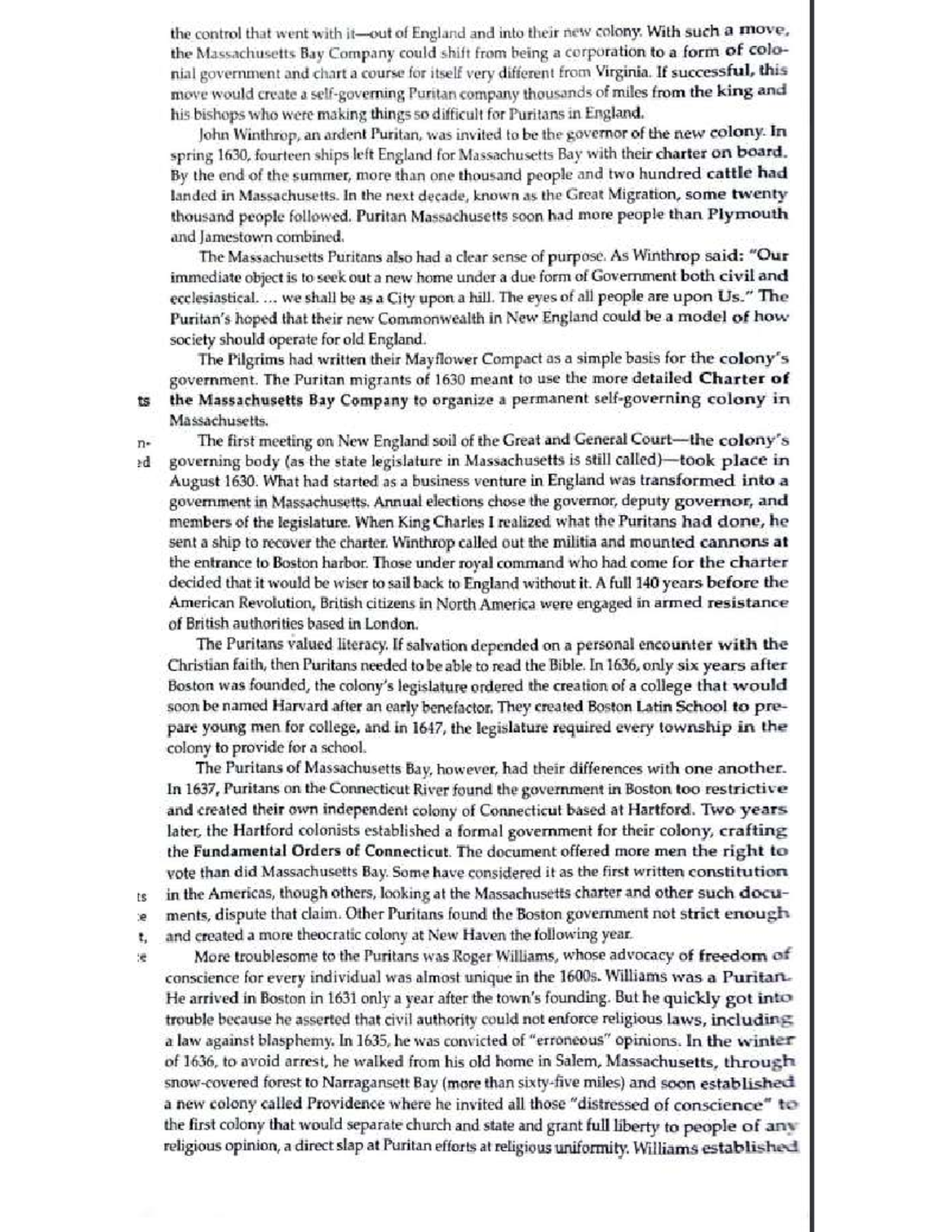 Midterm Study Guide for CS101: Puritan Colonies and Governance - Studocu