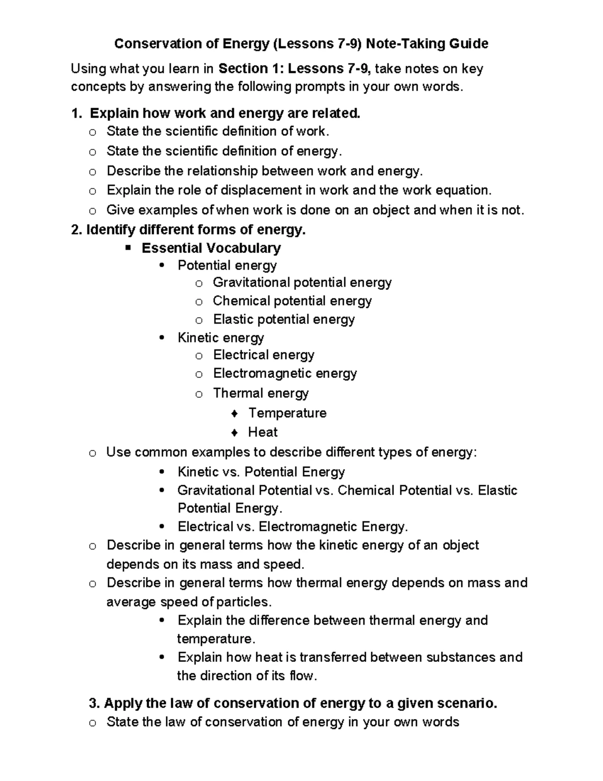 Section 2: Structure of Matter (Lessons 1-3) Study Guide - Studocu