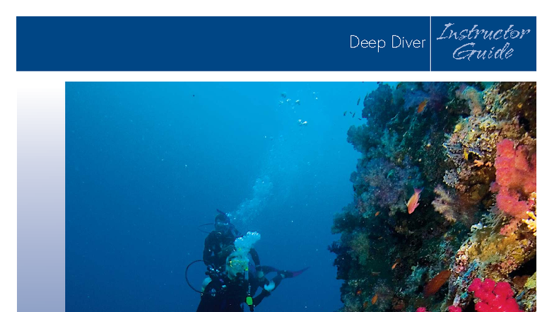 PADI Deep Diver Specialty Course Instructor Guide (Product No. 70224 ...