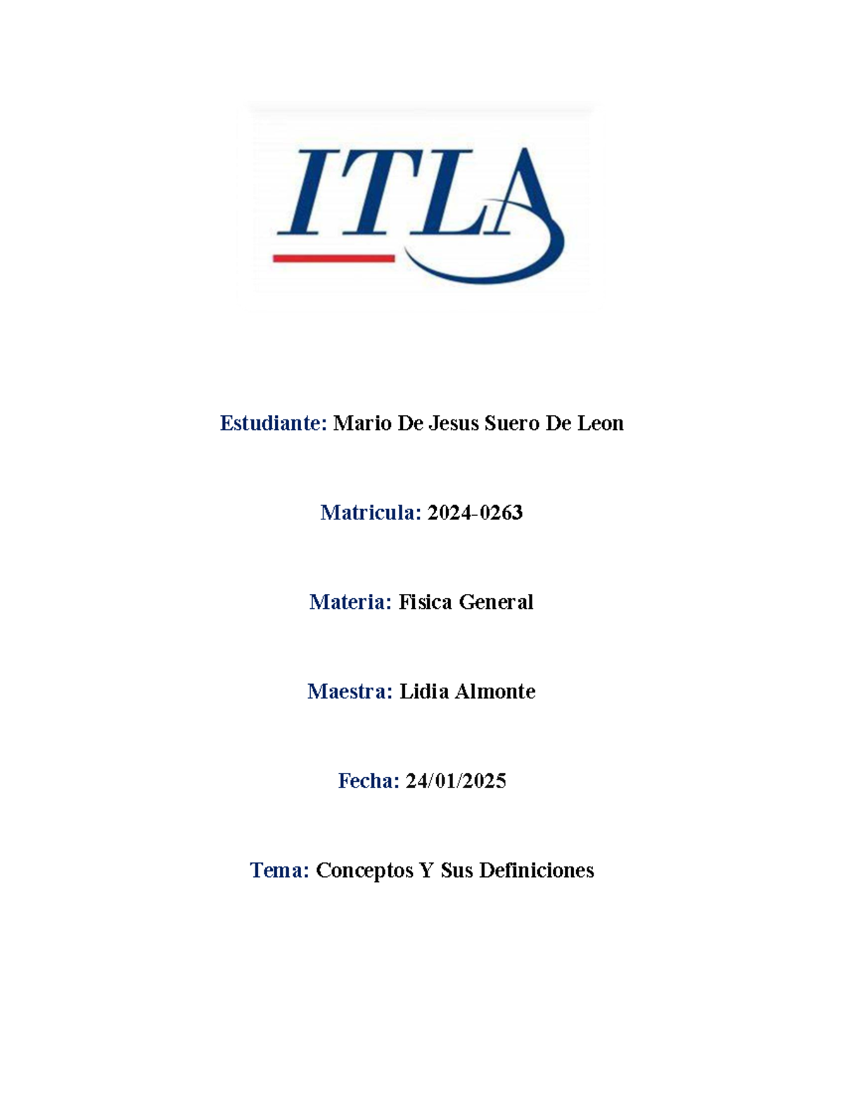 Conceptos y Definiciones en Física General (FIS101) - Mario Suero - Studocu