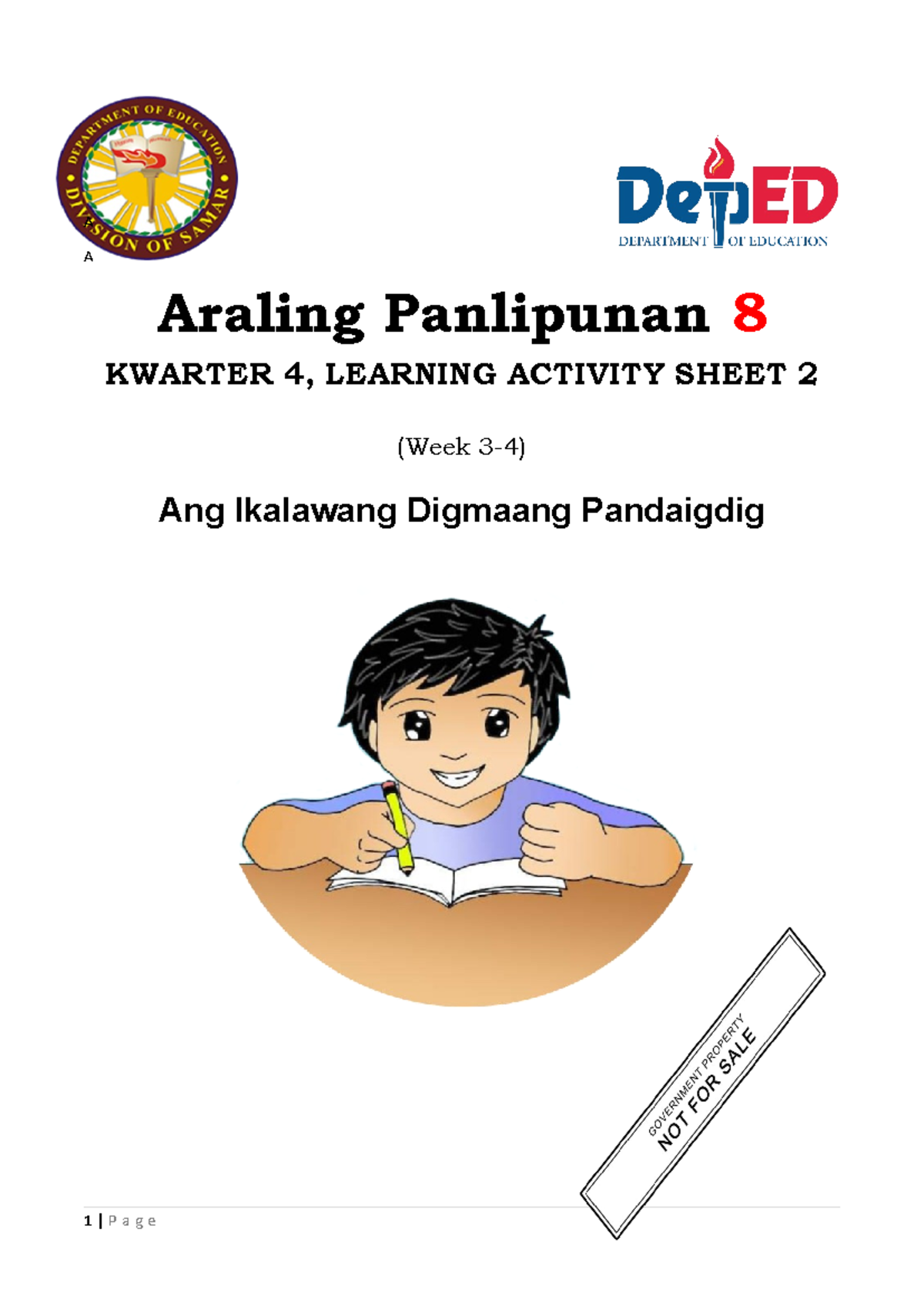 Final Exam AP8 Q4 Lesson 2: Ikalawang Digmaang Pandaigdig - Studocu