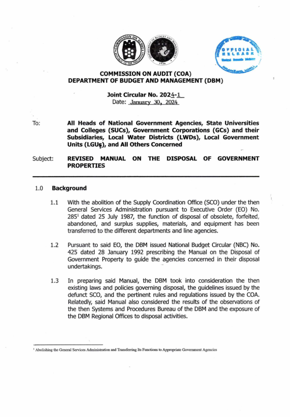 Revised Manual on Disposal of Government Properties - 2024 Edition ...