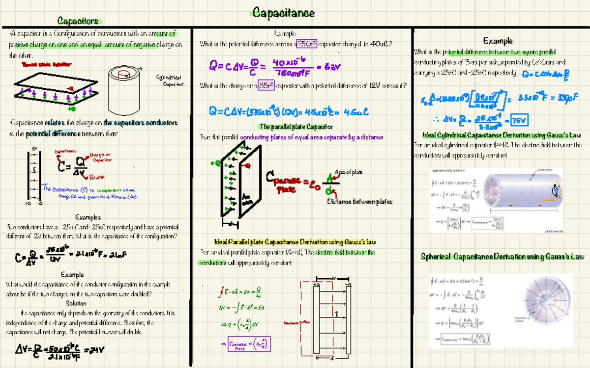 Capacitance and Charge Calculations in E&M Circuits (E&M-101) - Studocu