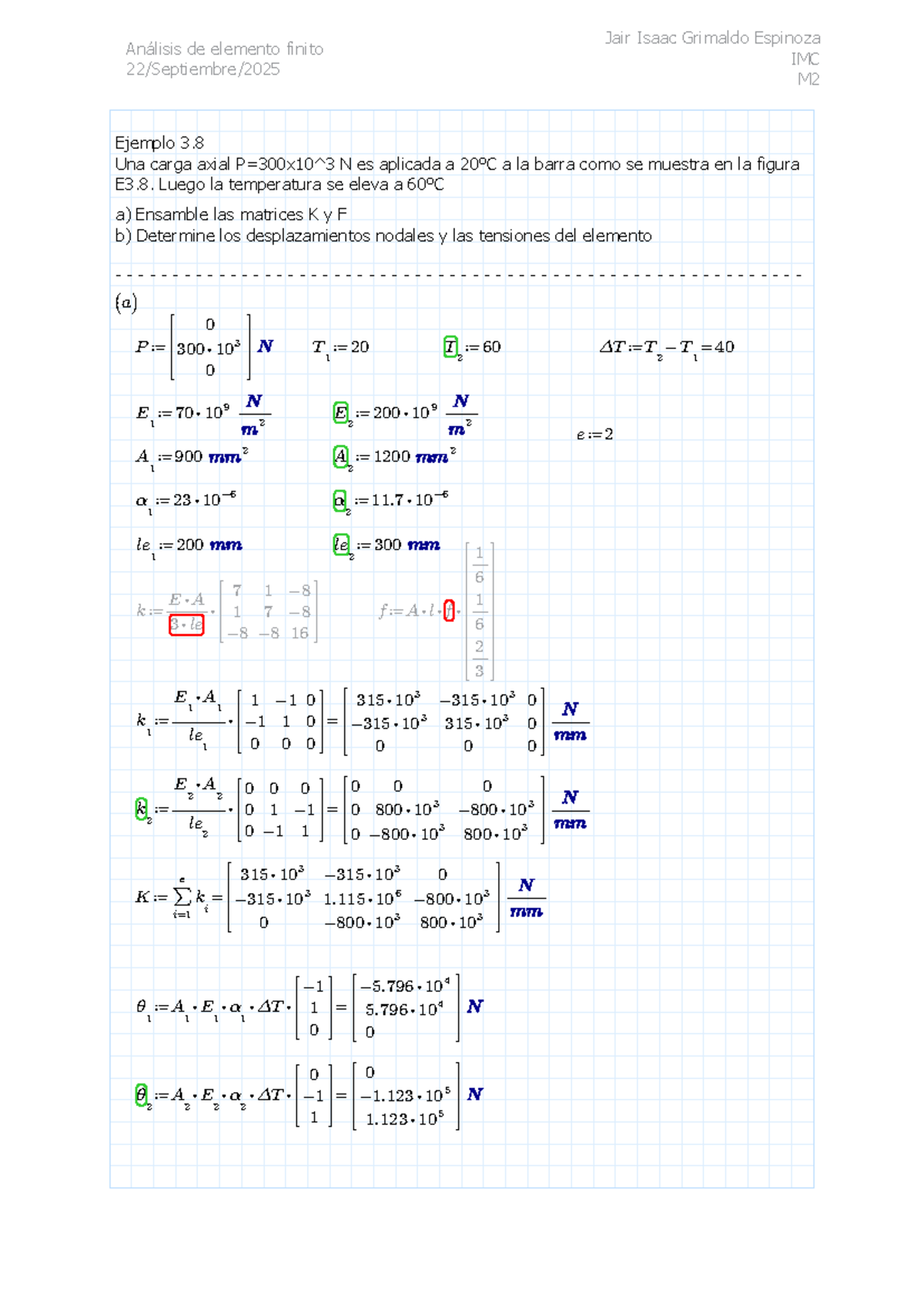 Ejemplo 3.8: Análisis de Elemento Finito en IMC M2 - Studocu