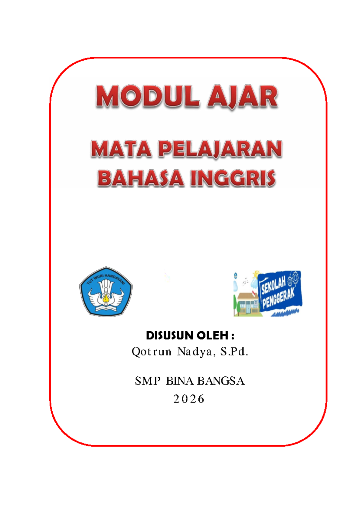 Modul Ajar Bahasa Inggris - Simple Past Tense - Fase D - Studocu