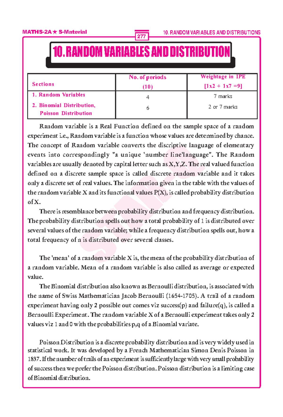 Chemistry questions - we r EPe 2 Ew 277 10. RANDOM VARIABLES AND ...