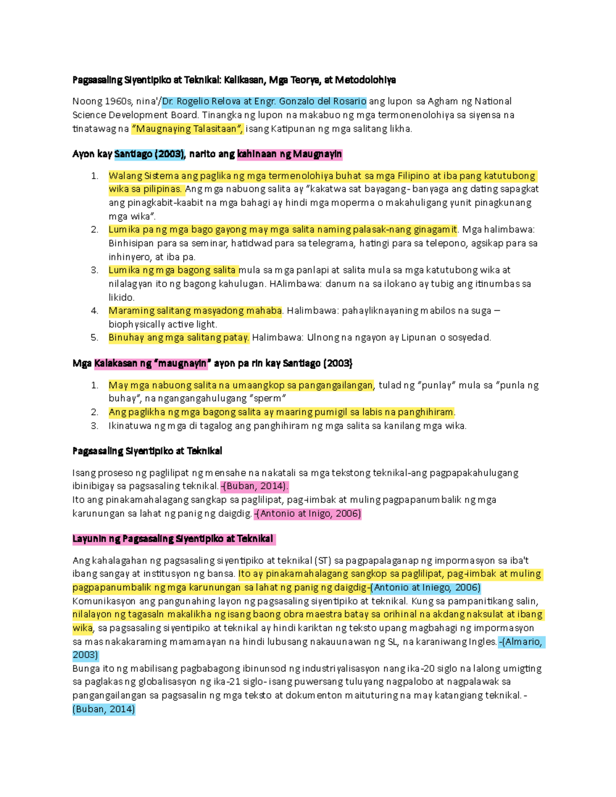 Pagsasaling Siyentipiko at Teknikal: Kalikasan at Pamamaraan ng ...
