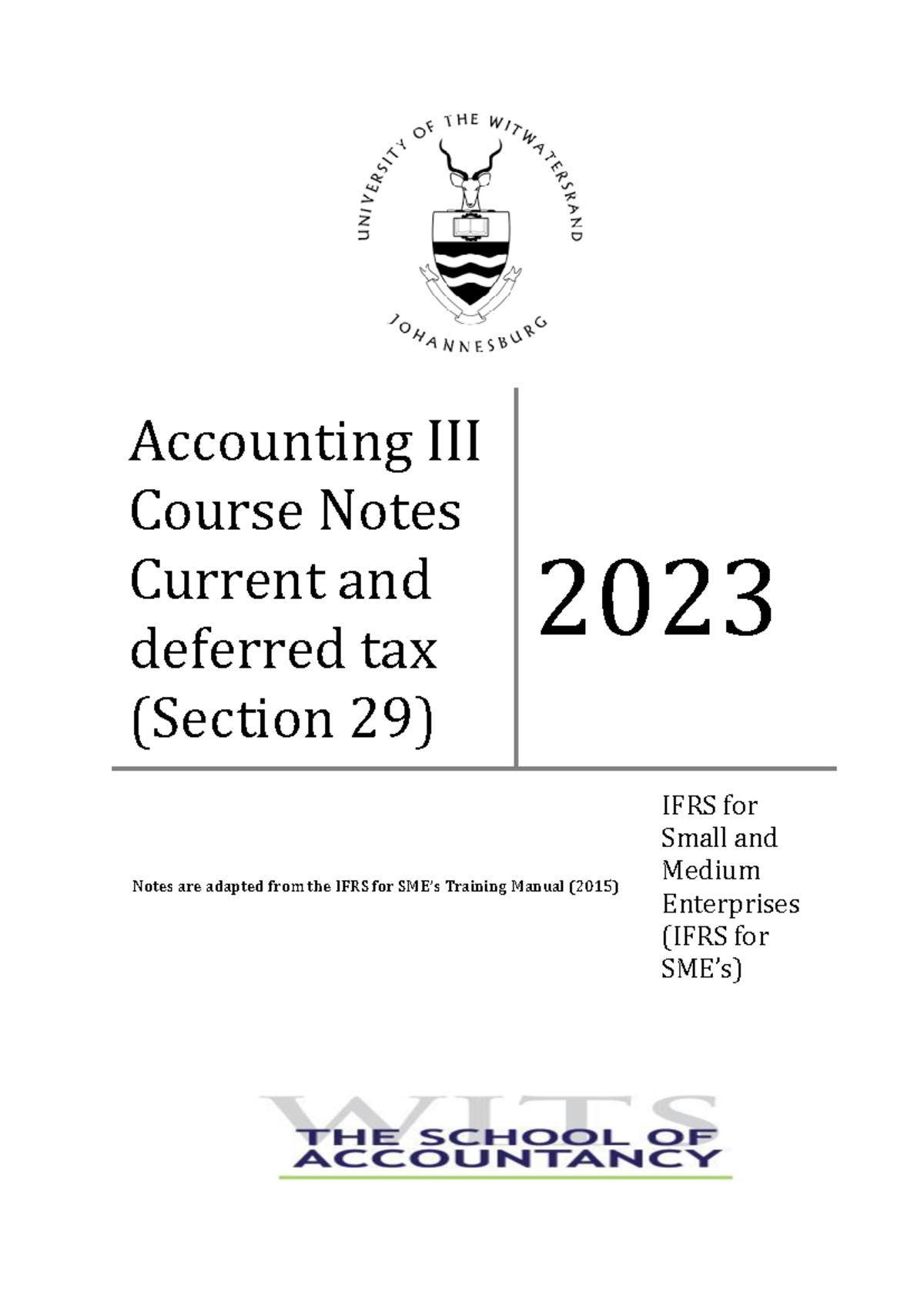 S29 Deferred Tax Course Notes & Examples: 2023 Study Guide - Studocu