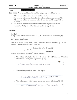 Section 5 Lab Document - answer key - DISCRETE RANDOM VARIABLES NAME ...