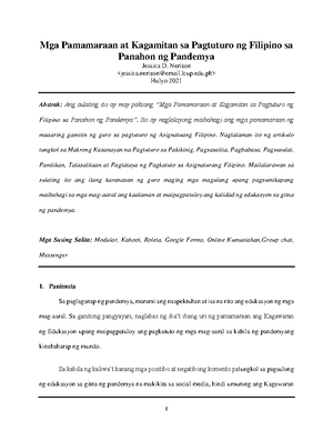 L1 LITT Handout - PRE-COLONIAL PERIOD OF PHILIPPINE LITERATURE - LESSON ...