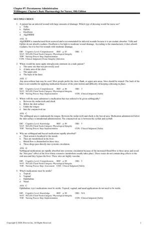 Exam View - Chapter 10 - Test bank - Chapter 10: Parenteral ...