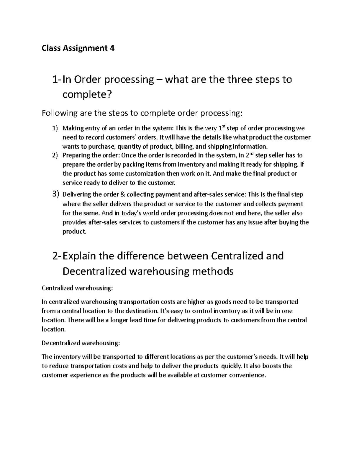 Class Assignment 4 - It will have the details like what product the ...