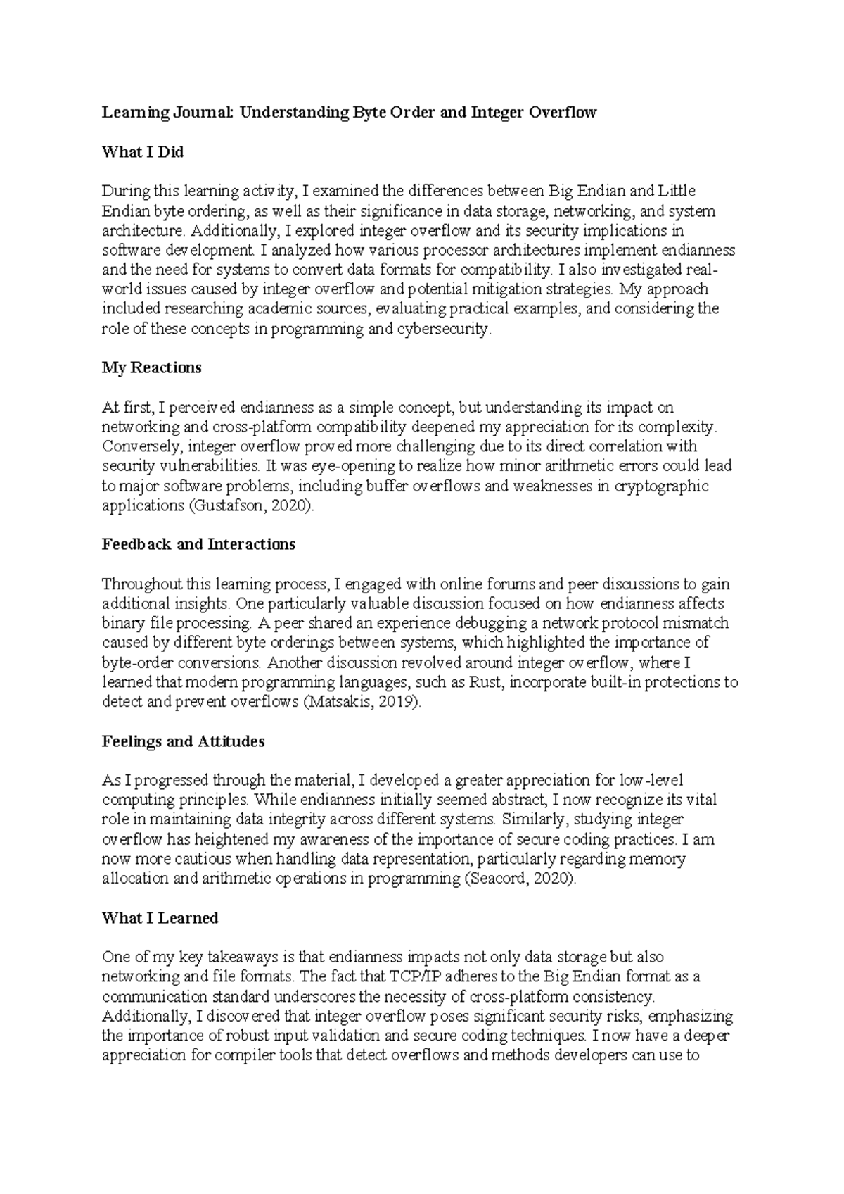 Learning Journal Entry unit 3 cs4402 - Learning Journal: Understanding ...