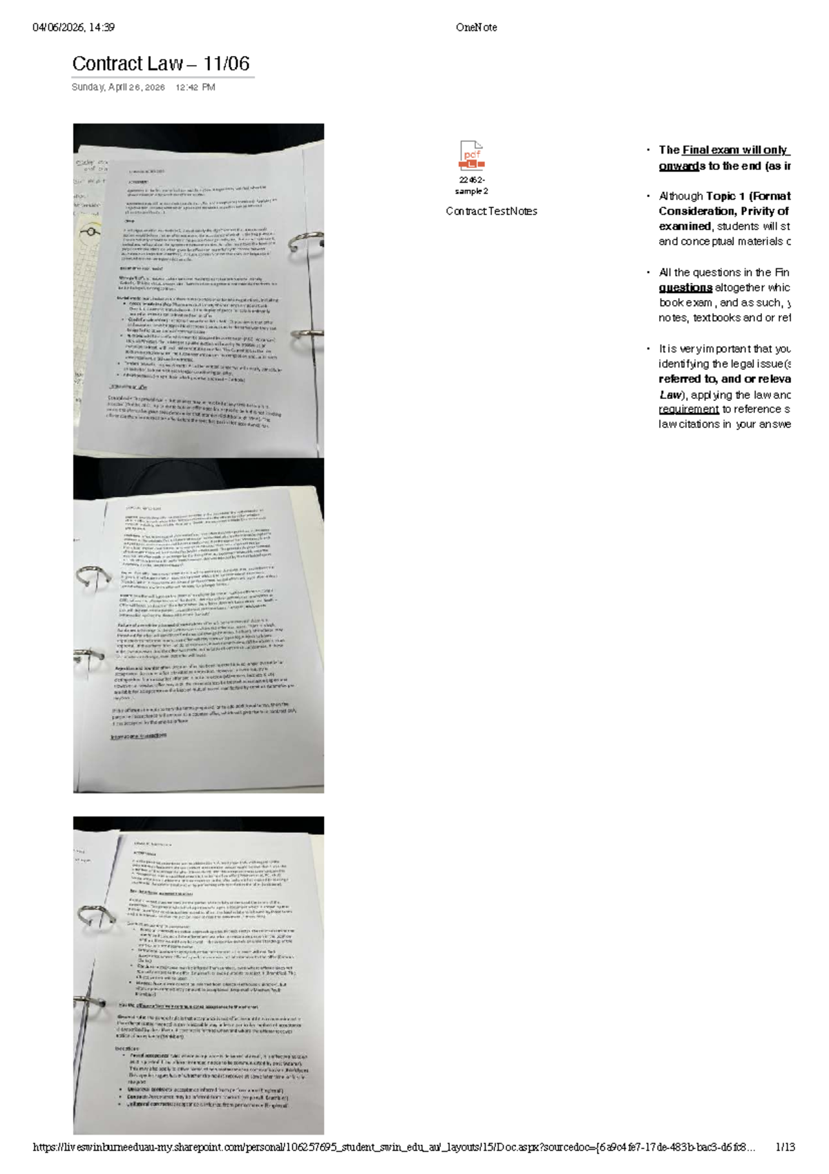 Contract Law Final Exam Notes - Studocu
