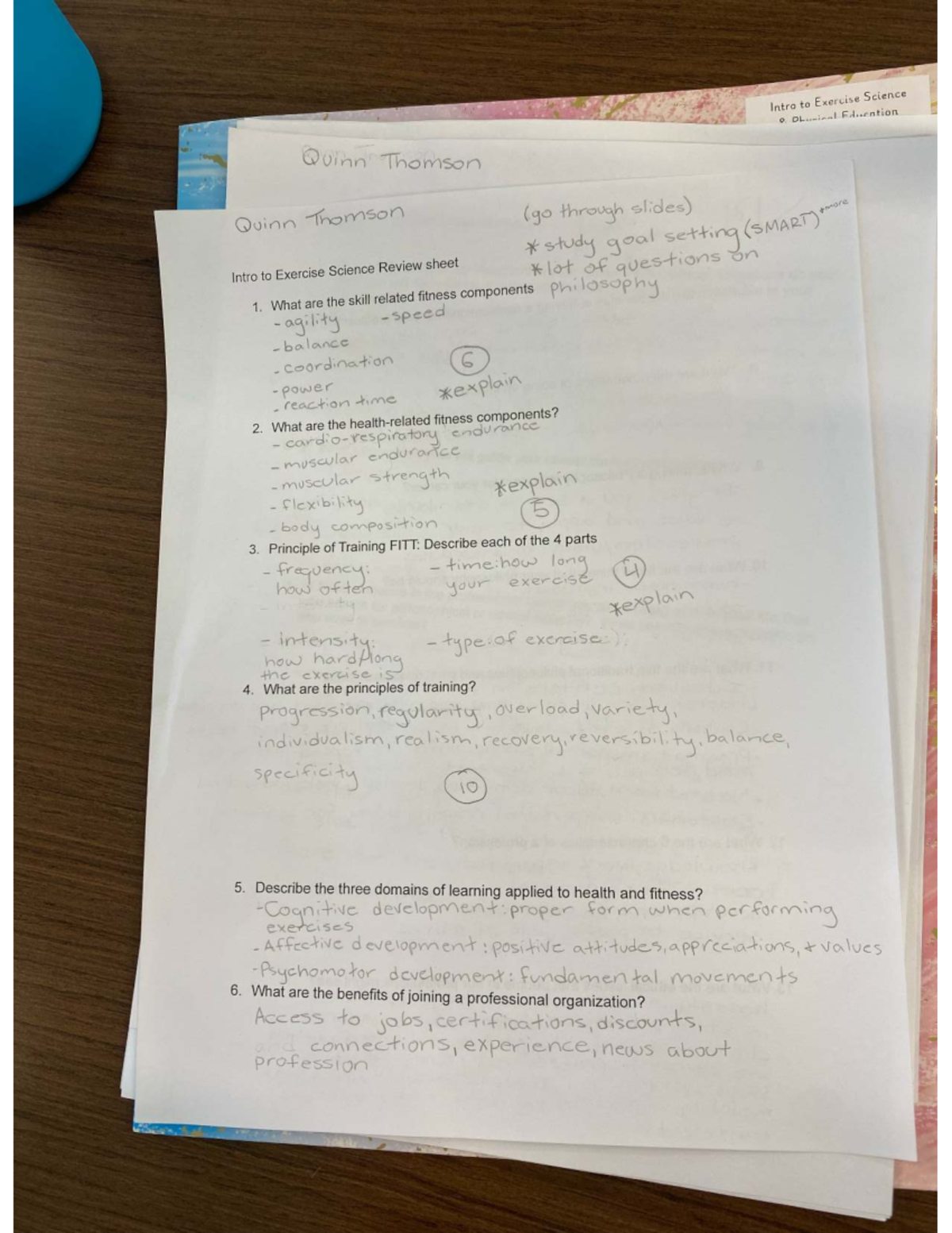 Intro to Exercise Science Review: Key Concepts & Strategies - Studocu