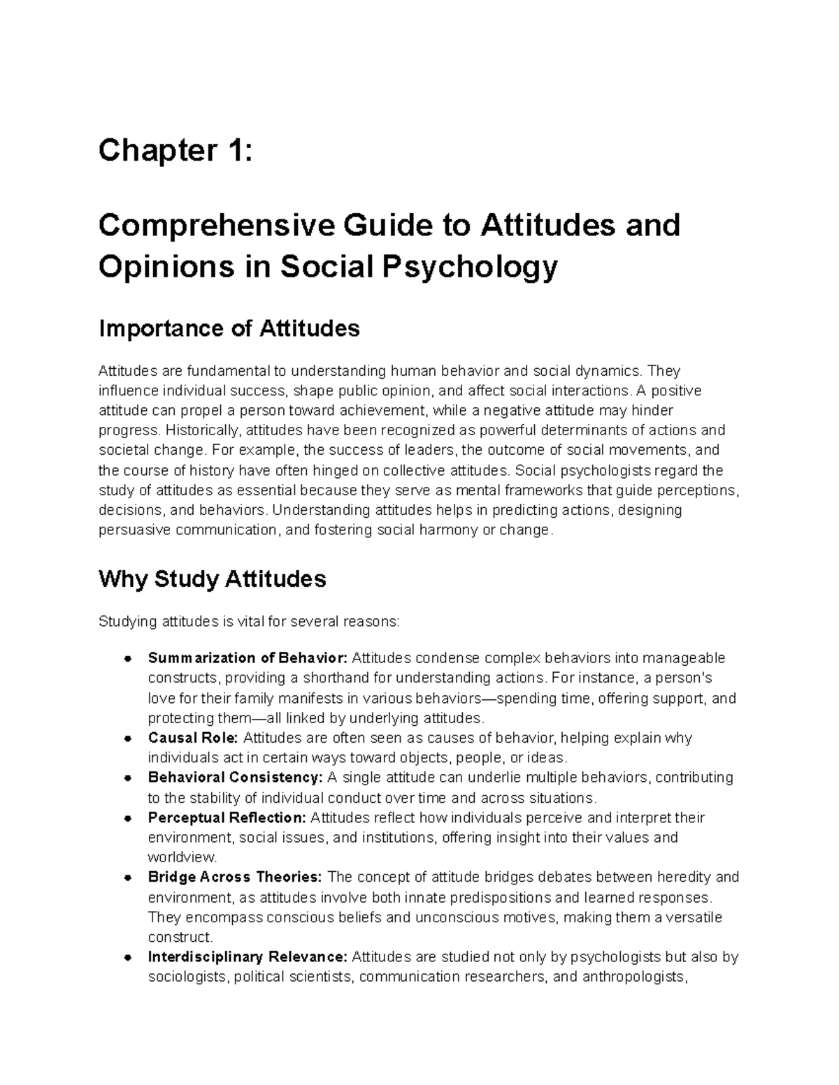 Chapter 1: Understanding Attitudes and Opinions in Social Psychology ...