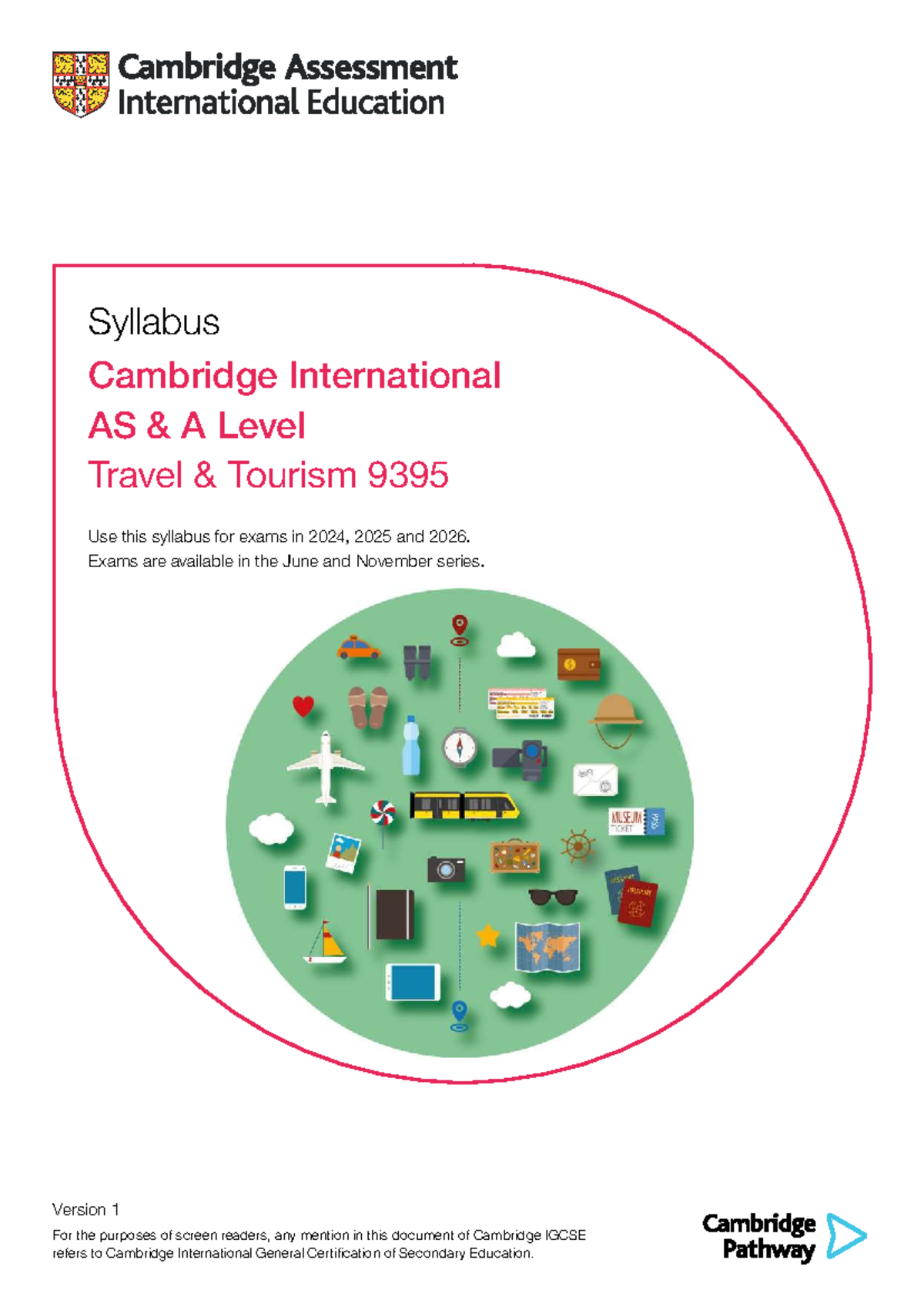 Cambridge International AS A Level Travel & Tourism Syllabus 9395 (2024 ...