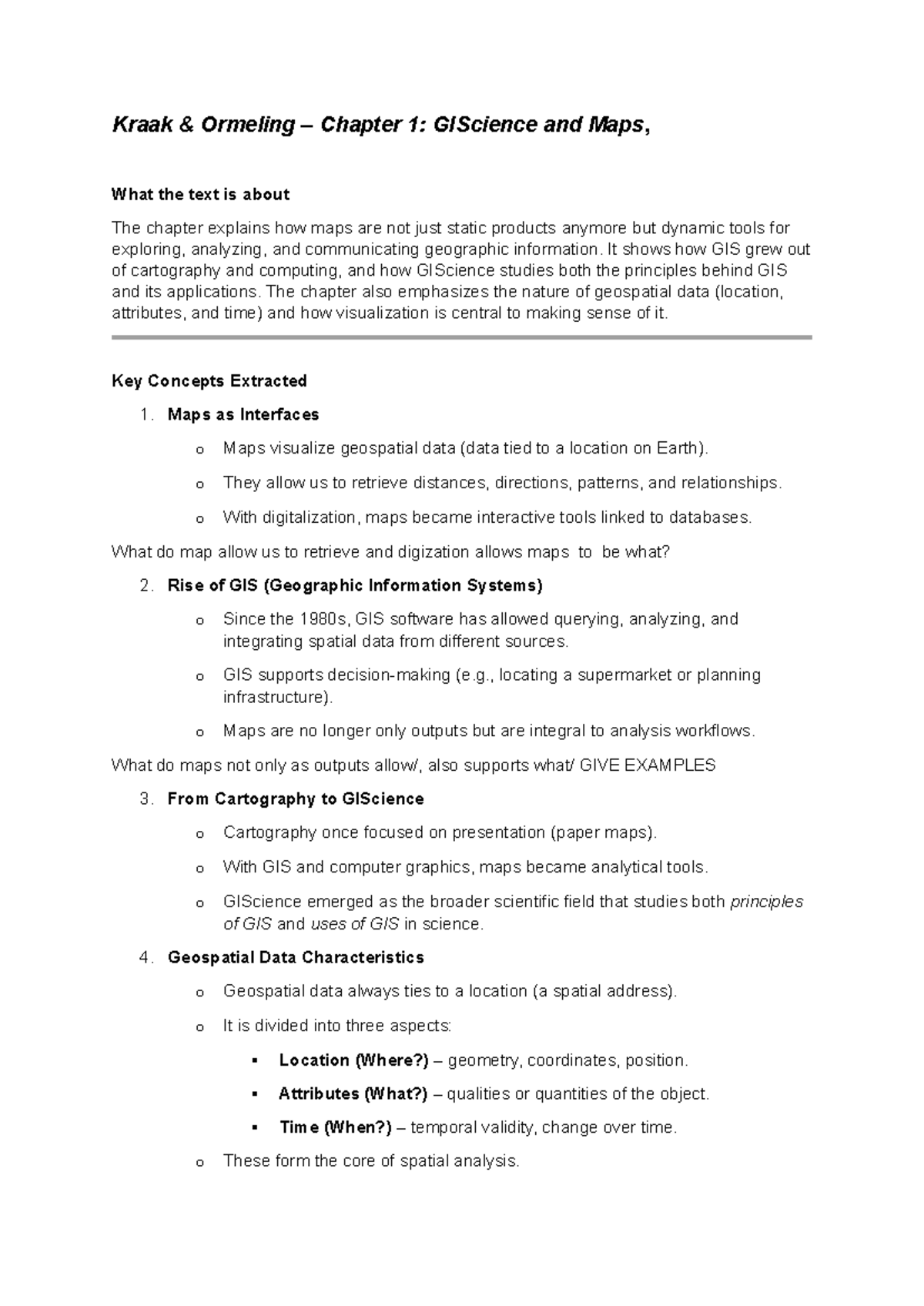 Geo 363 A1 Preparation: Understanding GIScience and Mapping Concepts ...