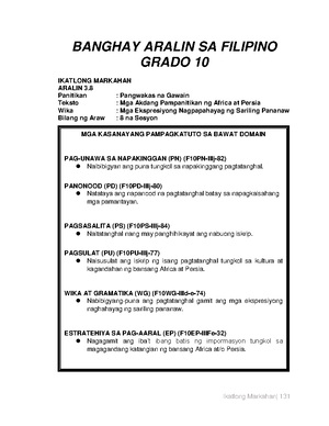 Detailed Lesson PLAN IN English 10A - DETAILED LESSON PLAN IN ENGLISH 10 I. LEARNING COMPETENCY ...