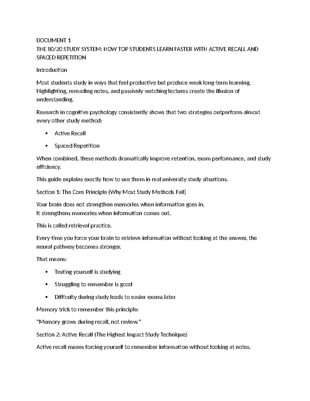 Effective Study Techniques: Active Recall & Spaced Repetition Guide ...