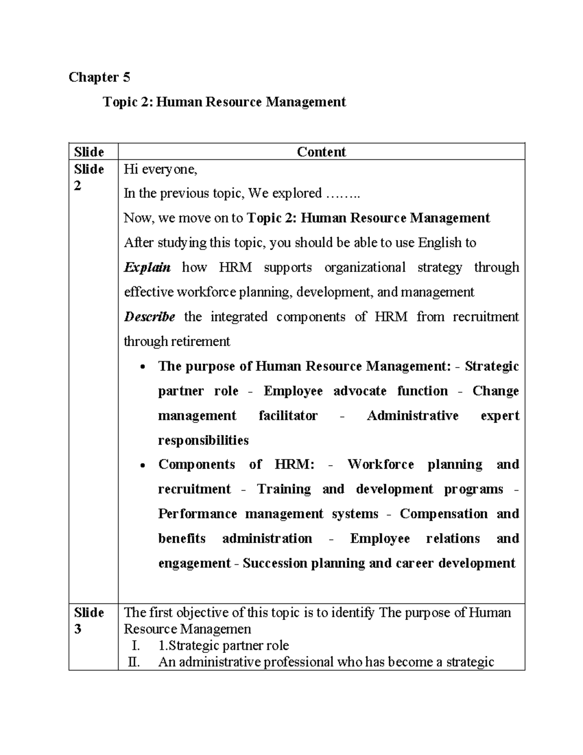 C3 Chapter 5: Human Resource Management Overview and Key Concepts - Studocu