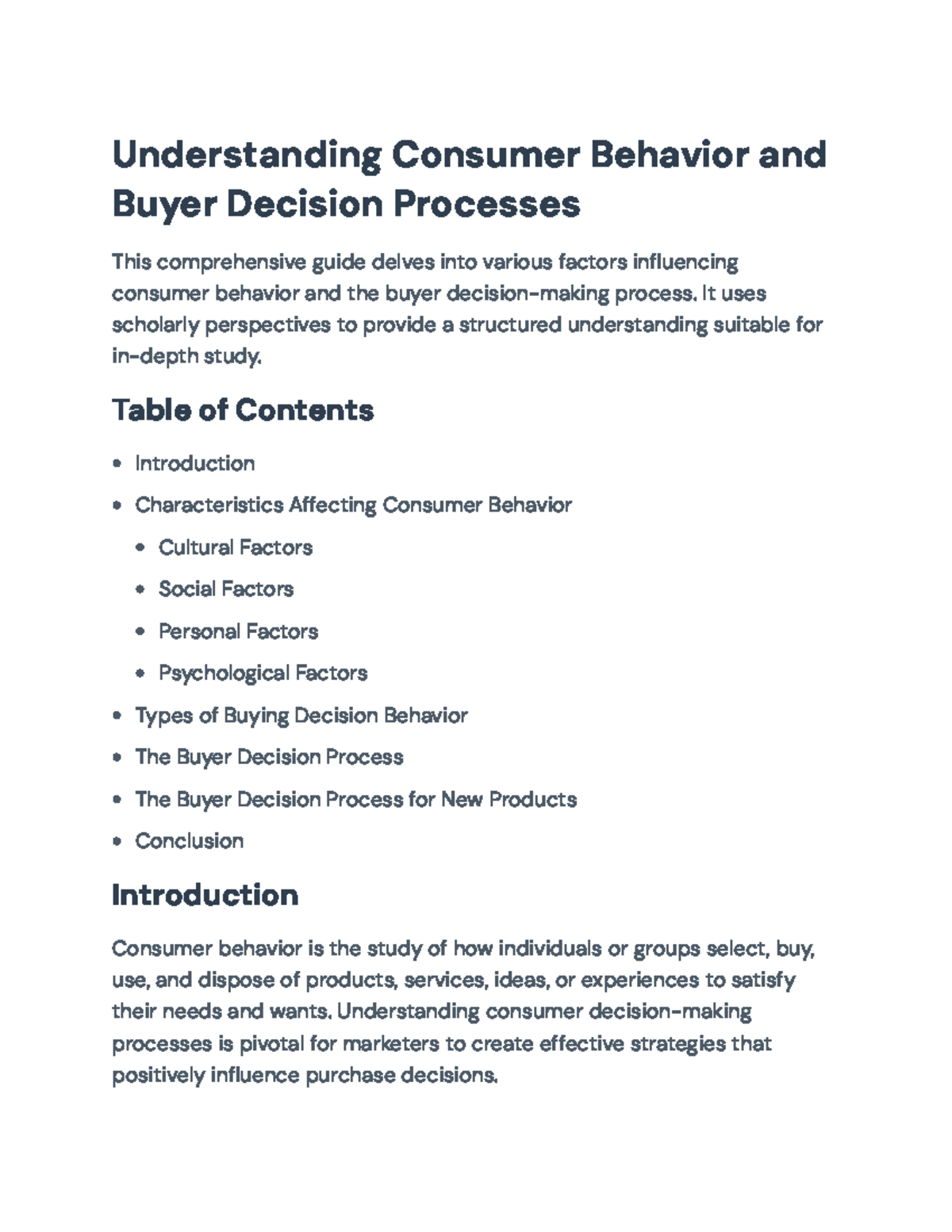 Understanding Consumer Behavior: Buyer Decision Processes Overview ...