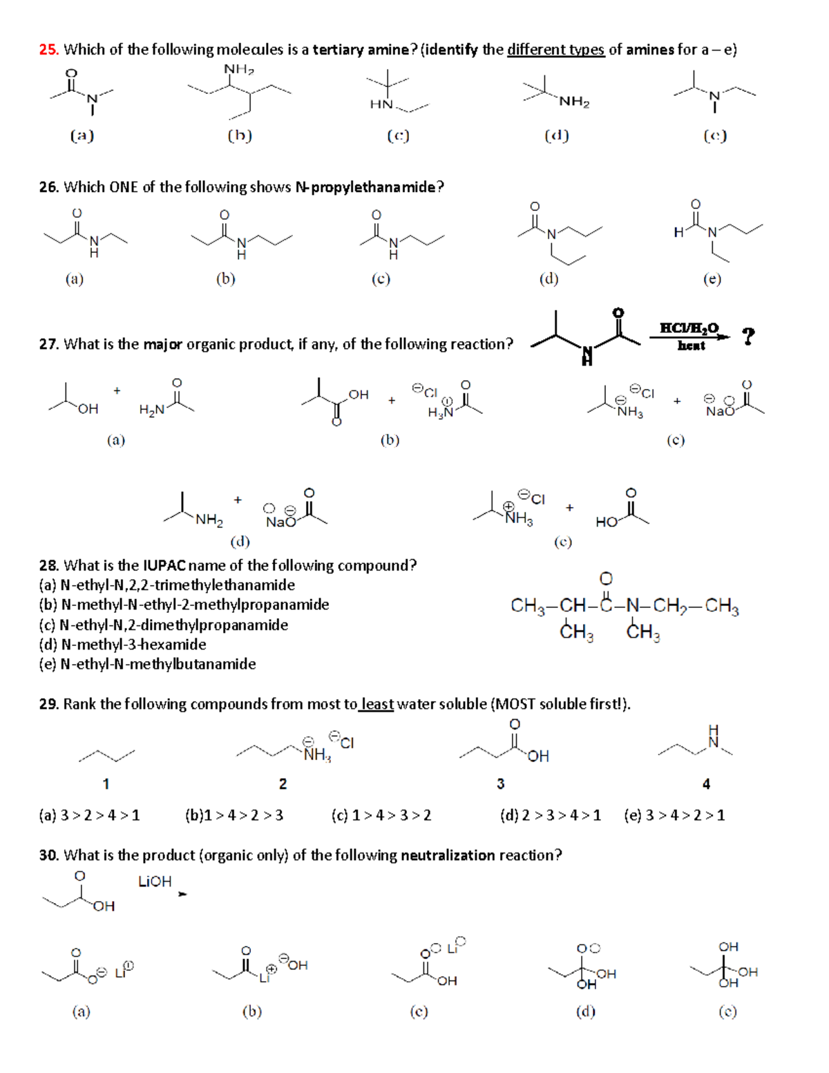 Essentials of Organic Chemistry - Spring 2025 Exam Review - Studocu
