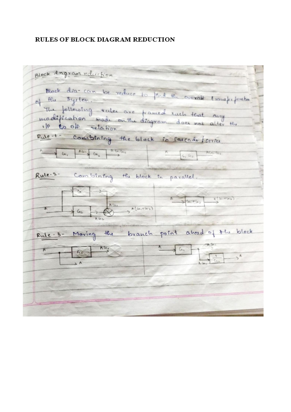 Control Engineering Module 2: Block Diagram Reduction & Signal Flow ...