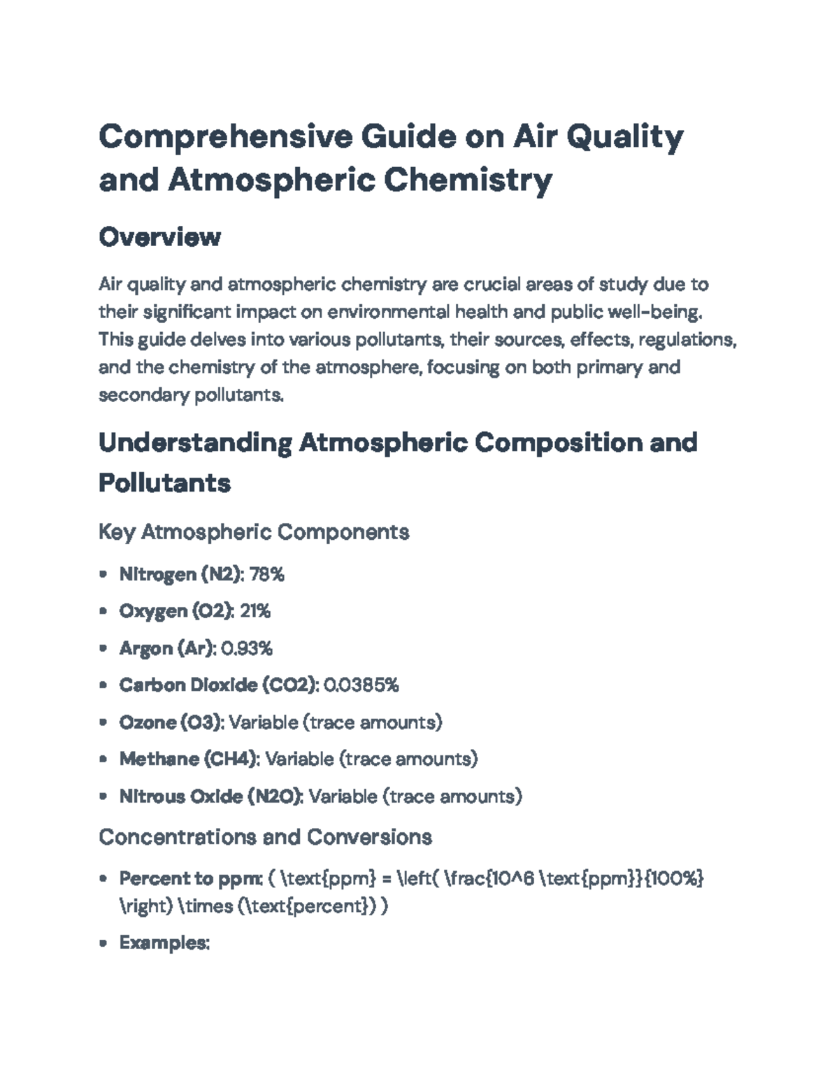Comprehensive Guide on Air Quality and Atmospheric Chemistry ...