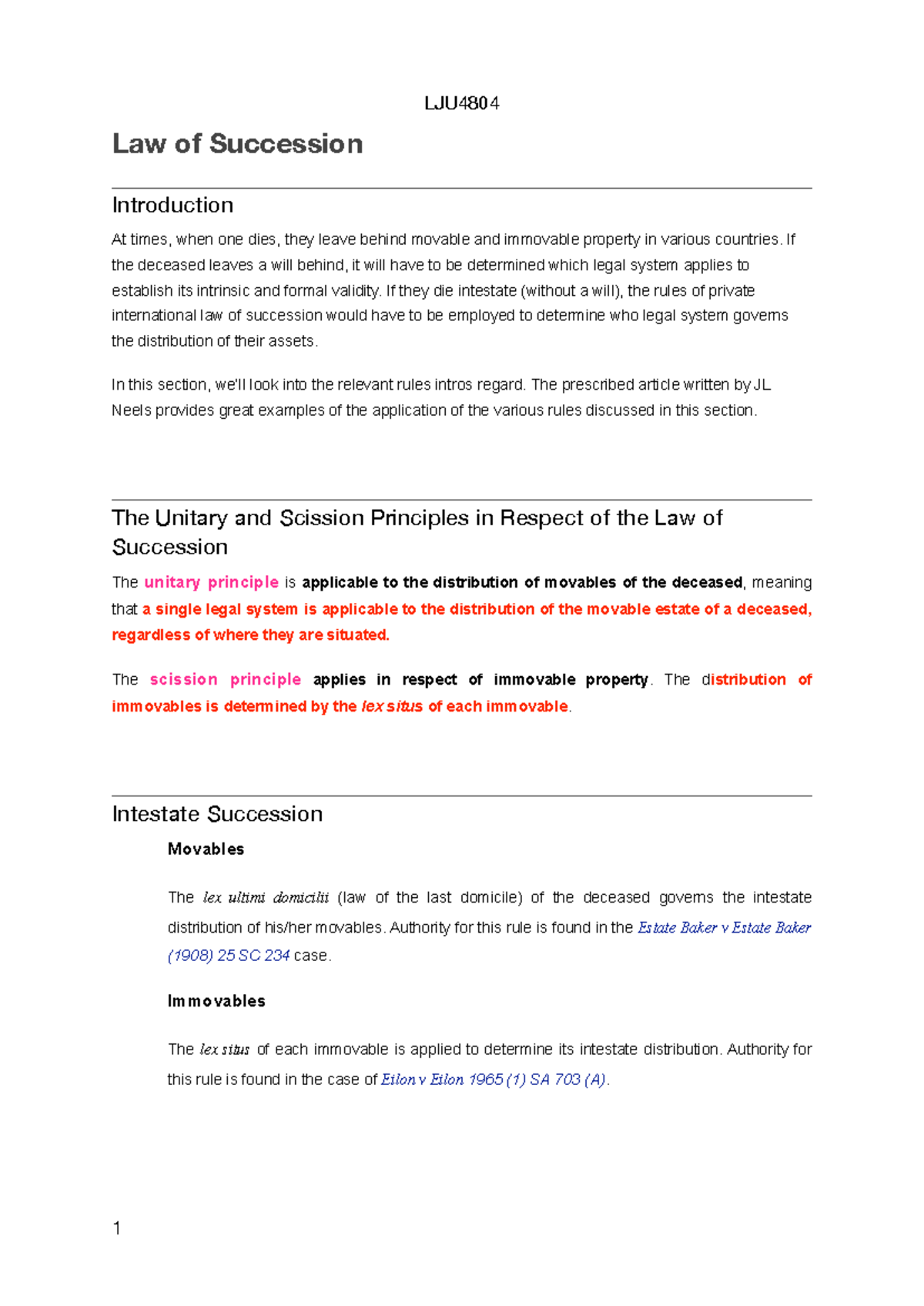 Law of Succession (9): Principles of Testate and Intestate Distribution ...