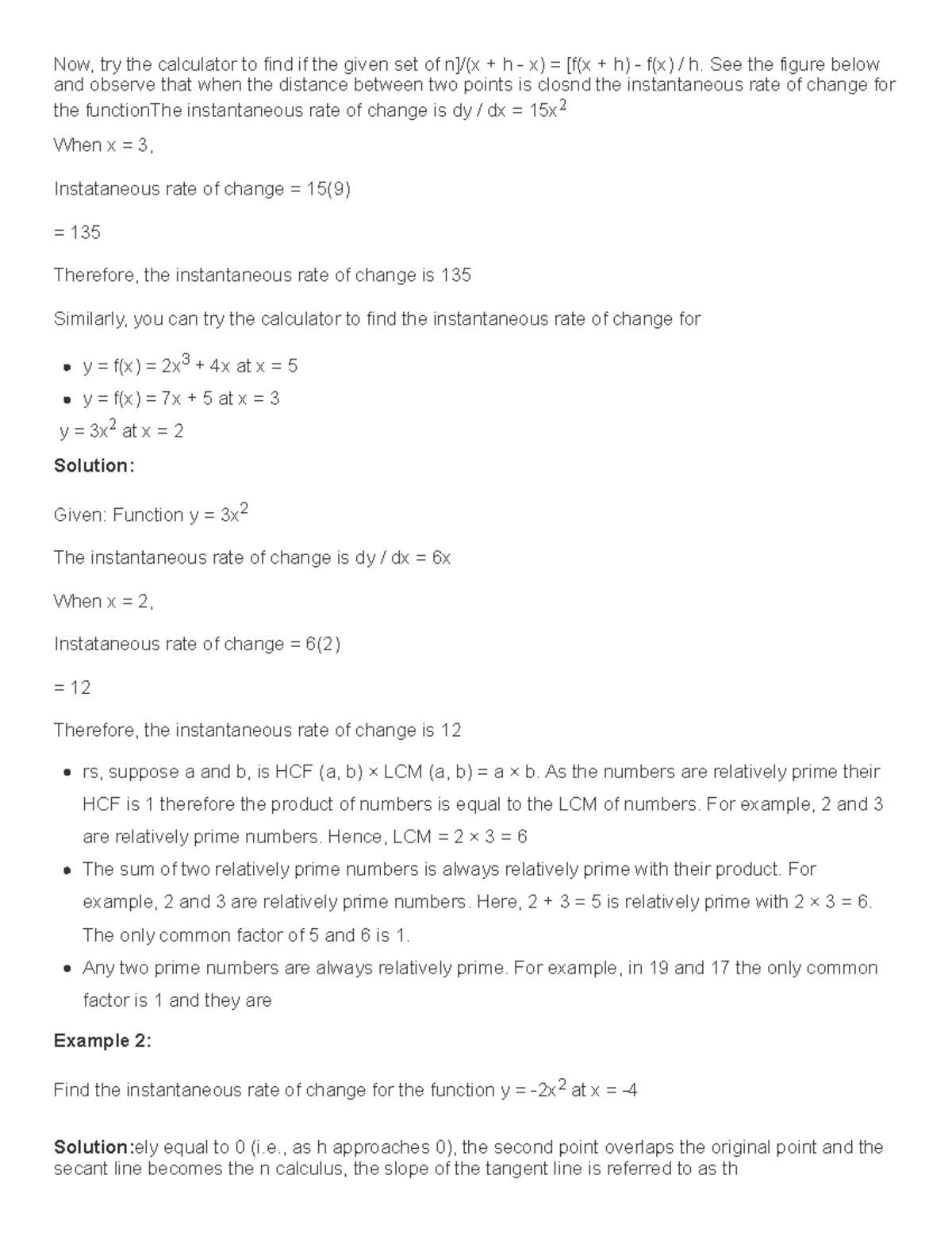 Math Final Exam: Understanding Instantaneous Rate of Change - Studocu