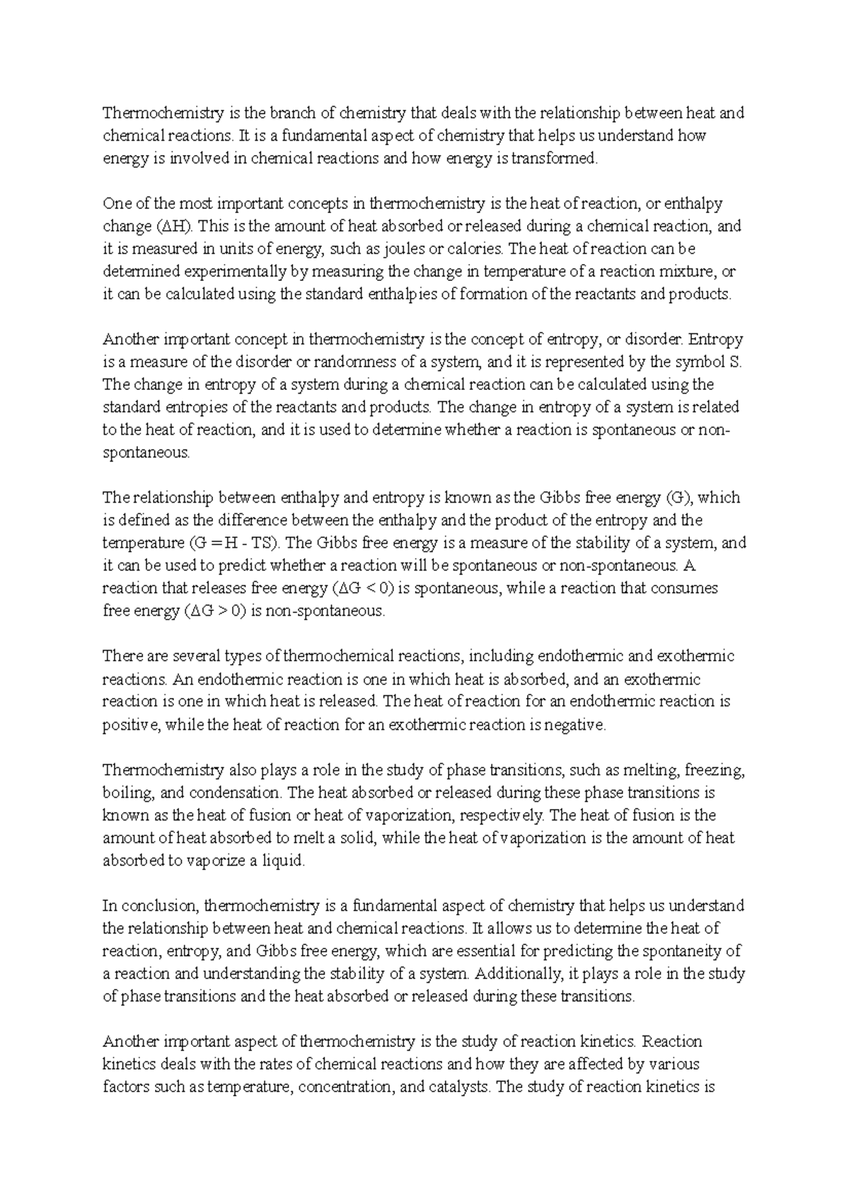 Thermochemistry 101: Key Concepts and Applications Explained - Studocu