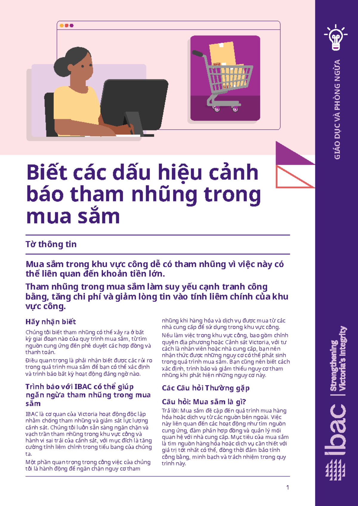 Information Sheet - Know the warning signs for corruption in ...