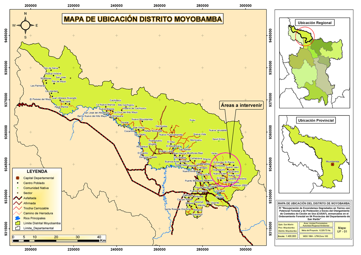 MAPA Ubicación Moyobamba - !( ' 4