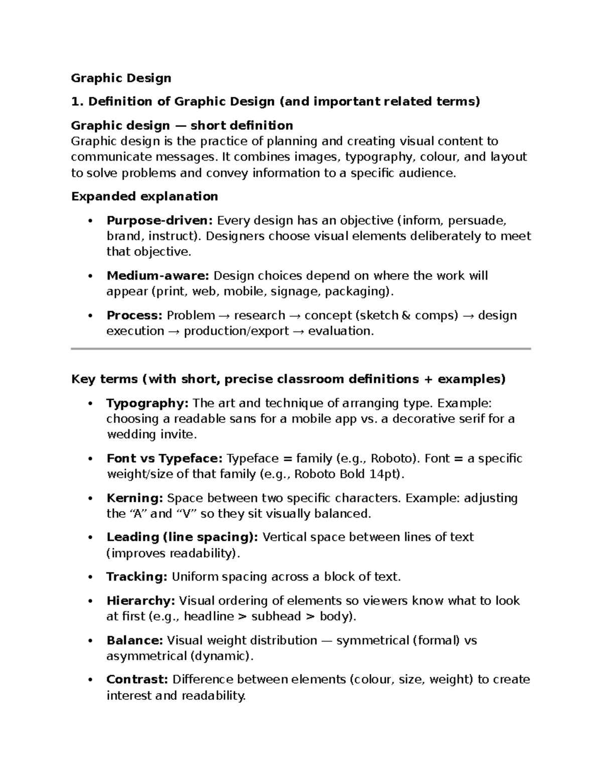 Graphic Design 1: Key Concepts and Principles Explained - Studocu