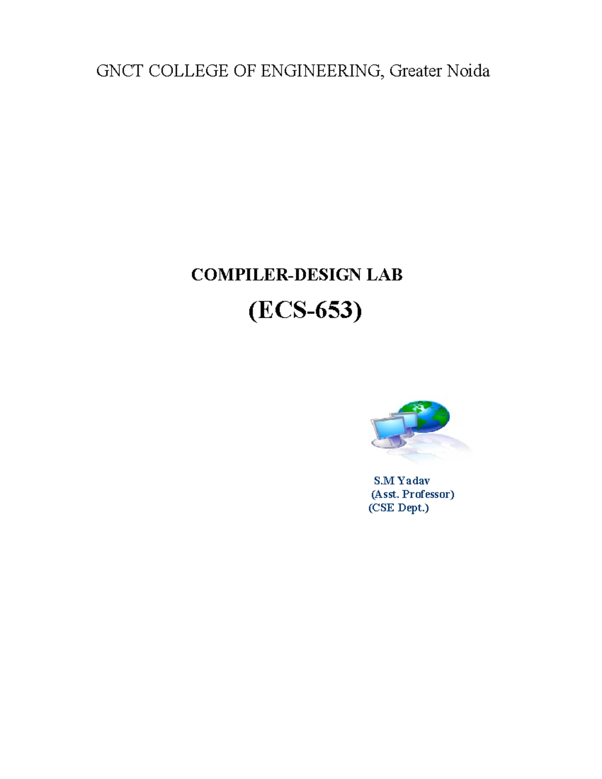 Compiler Design Labs Manual (CSE) - Experiments and Phases Overview - Studocu