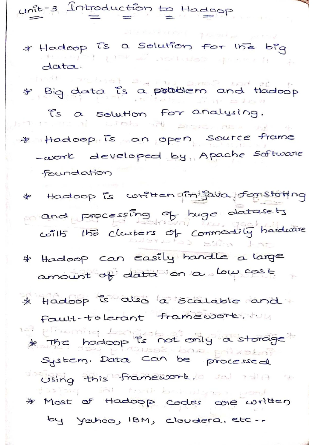 UNIT 1: Understanding BDA, Data Warehousing, and Big Data Challenges - Studocu