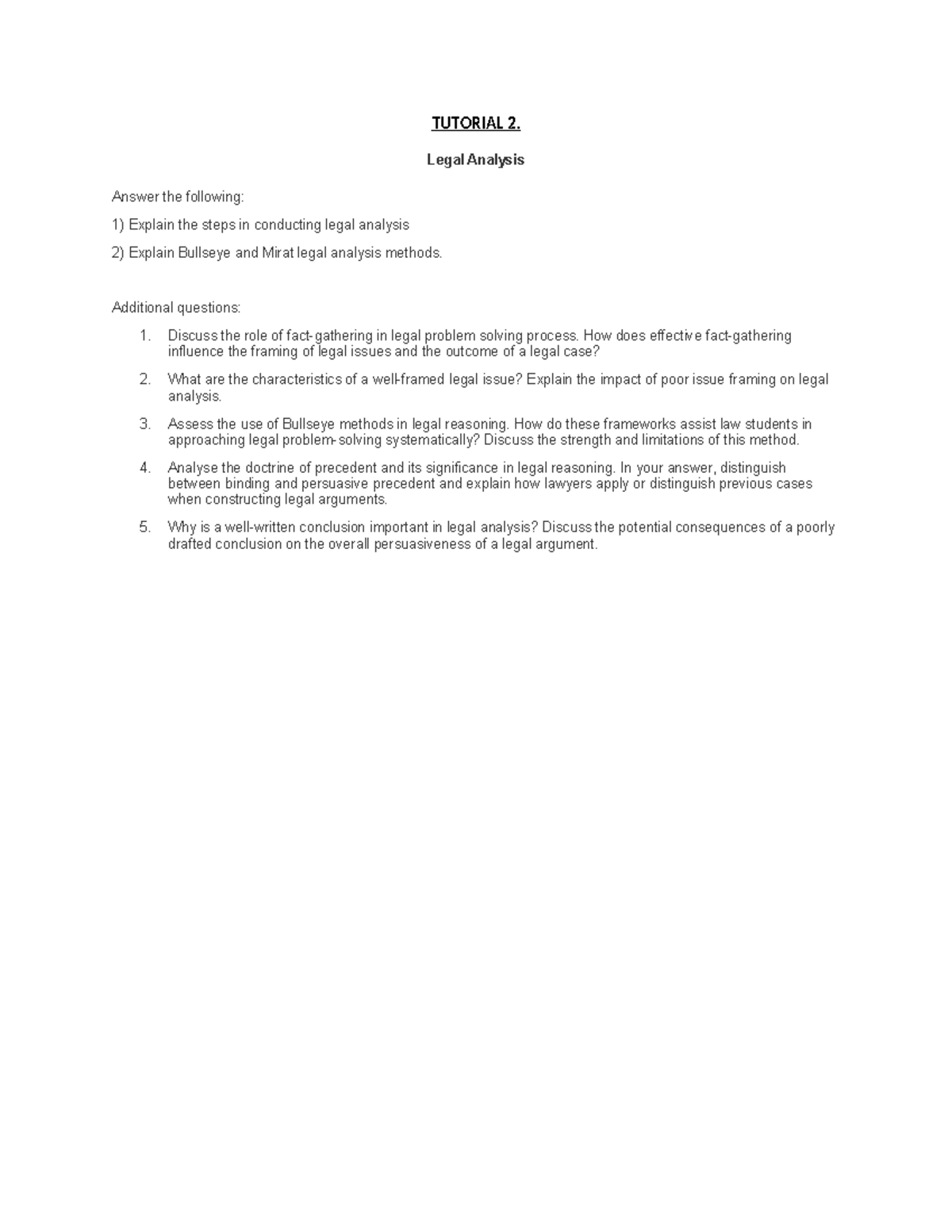 T2 Legal Analysis Problem Solving 2510: Tutorials & Methods Explained ...