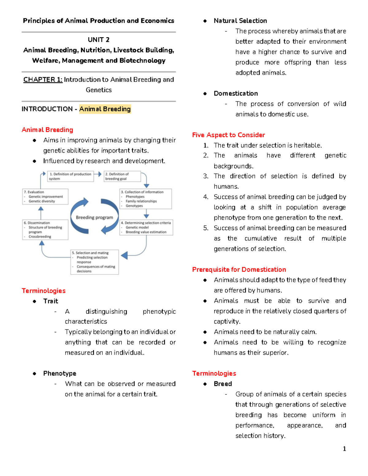 Introduction to Animal Breeding and Genetics - Principles of Animal ...