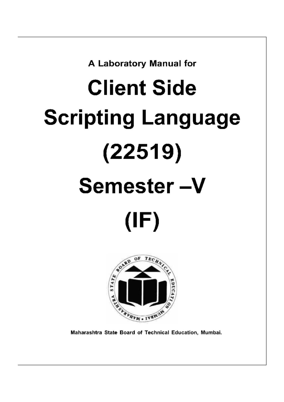 Css manual - Cghfgh - A Laboratory Manual for Client Side Scripting Language (22519) Semester ...
