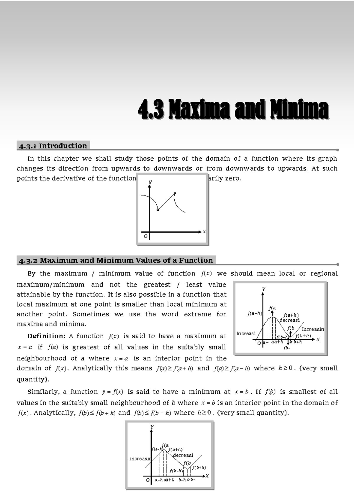 Application of Derivatives 201: Maxima and Minima Analysis - Studocu