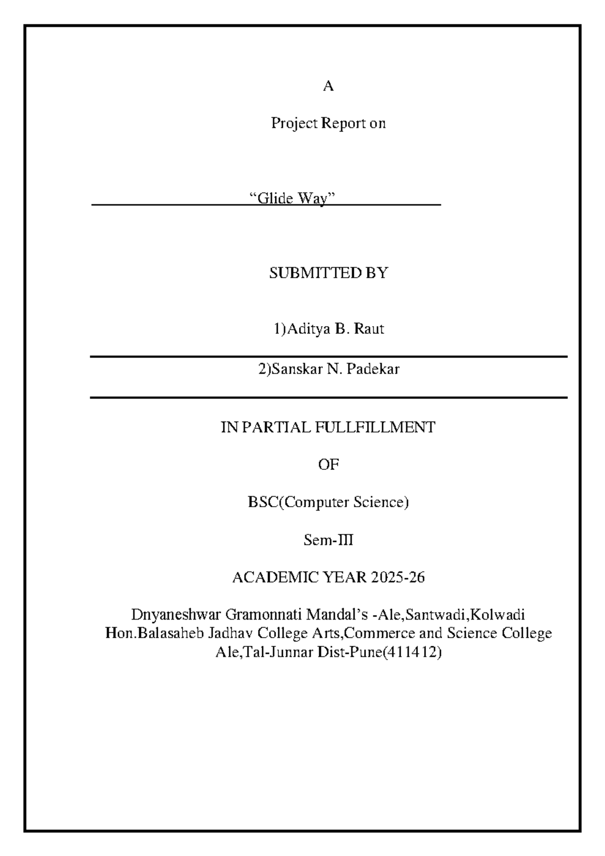 BSC(Computer Science) Project Report: Centralized Transport Platform ...