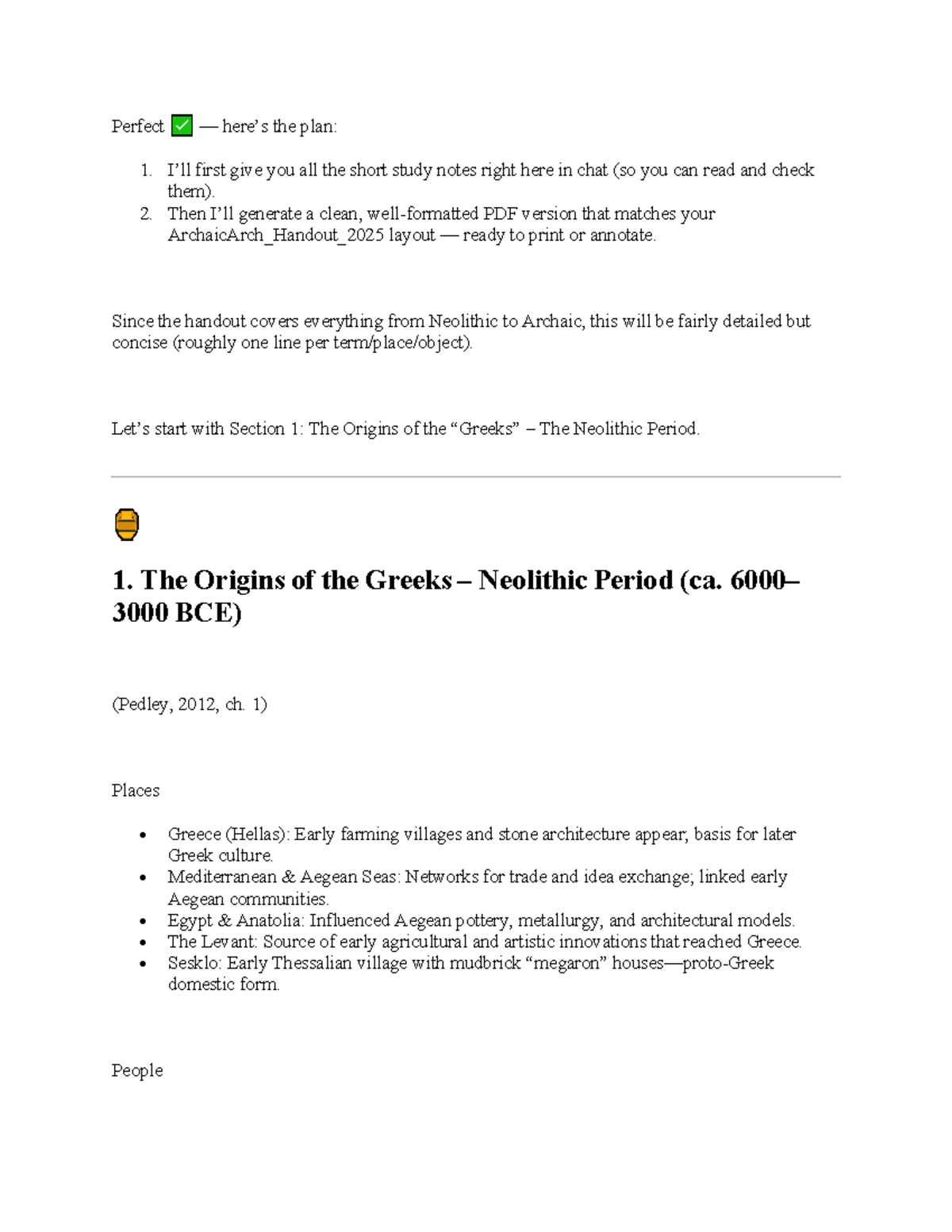 Study Guide: The Evolution of Greek Art and Culture (Neolithic to ...