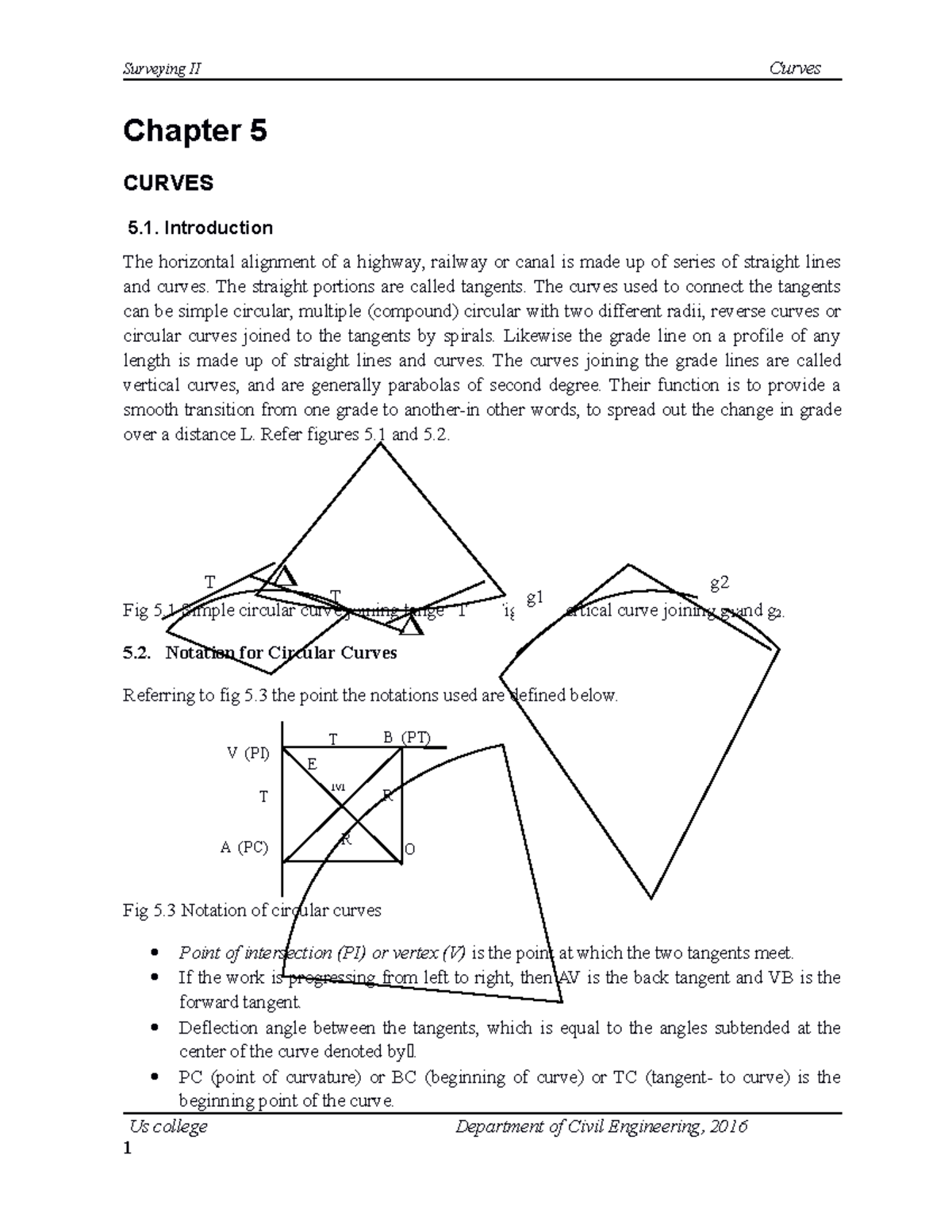 Highway Engineering I: A Study of Curves and Their Applications - Studocu