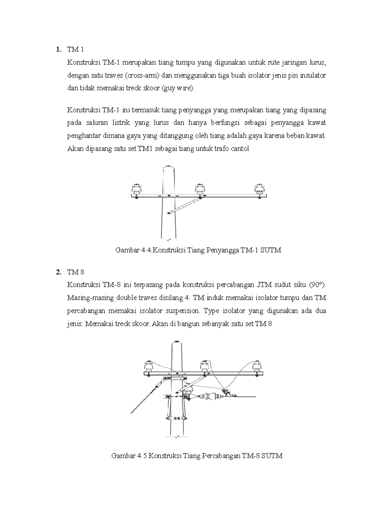 Konstruksi Tiang Tumpu TM-1: Rute Jaringan Listrik yang Stabil - Studocu