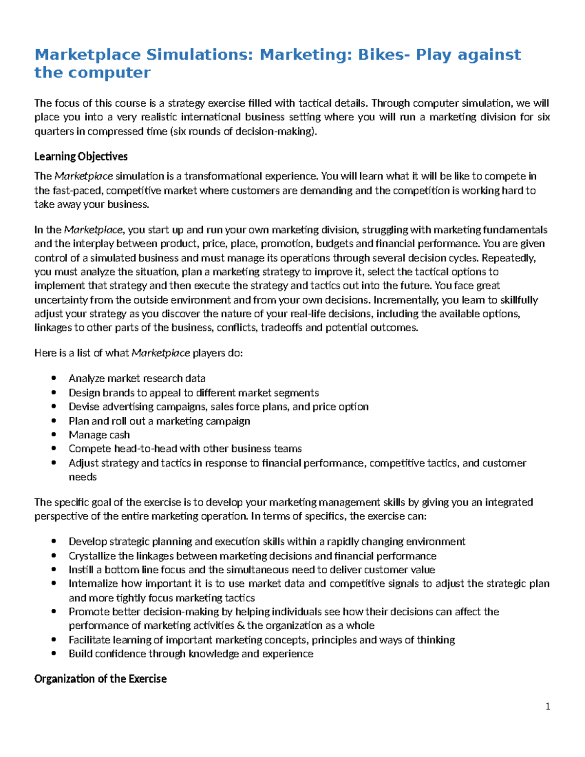 Marketplace Simulations (MKT 101) - Student Supplement Guide - Studocu