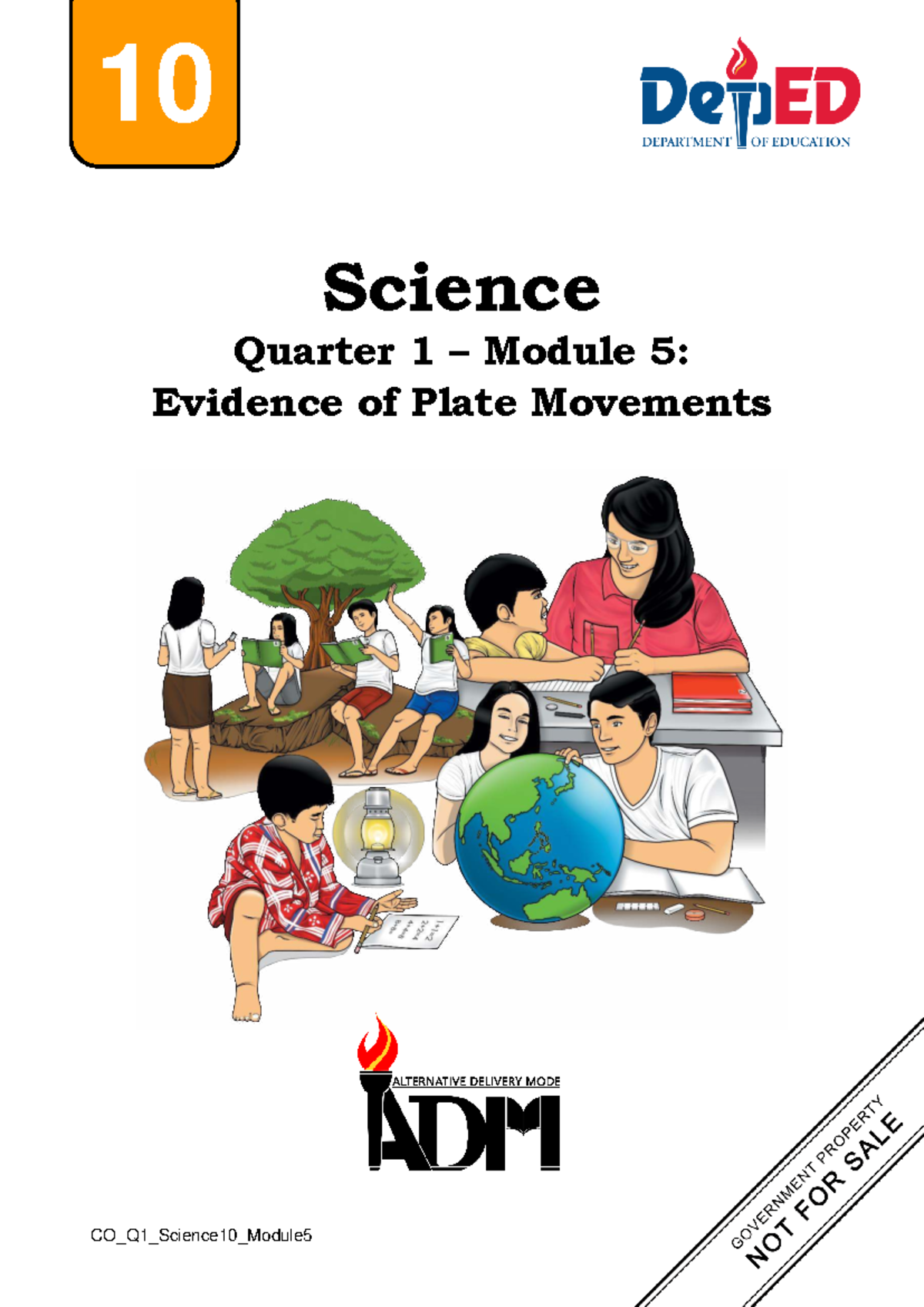 Science 10 Q1 M5: Evidence of Plate Movements and Theories - Studocu