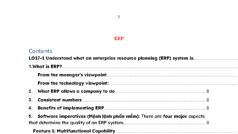 ERP Final Exam Notes - Understanding Enterprise Resource Planning - Studocu