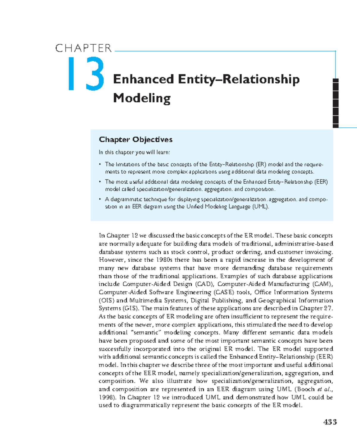 Chapter 13 Enhanced Entity–Relationship Modeling - CHAPTER 13 Enhanced ...