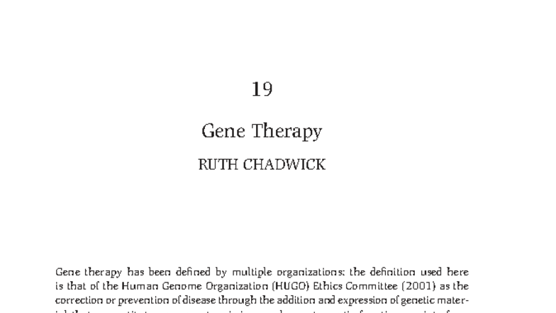 Gene Therapy Insights: Ethical Considerations and Challenges (BIO 101 ...